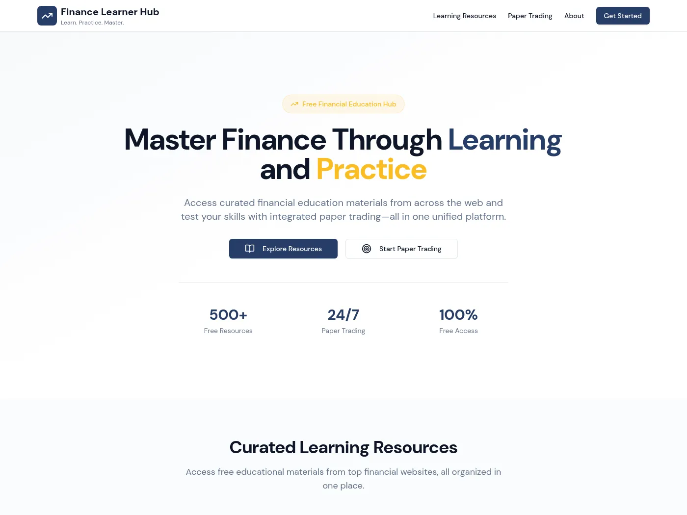 Finance Learner Hub