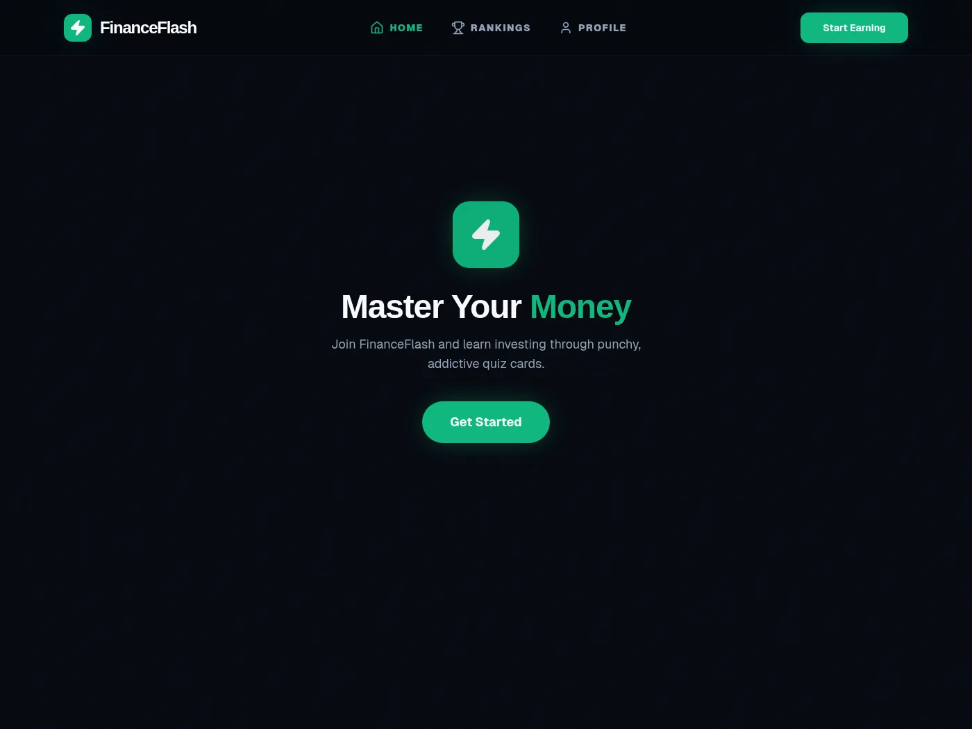FinanceFlash Quiz App