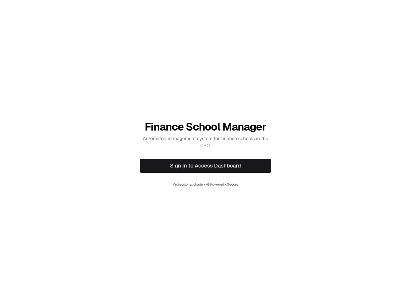 Finance School Manager
