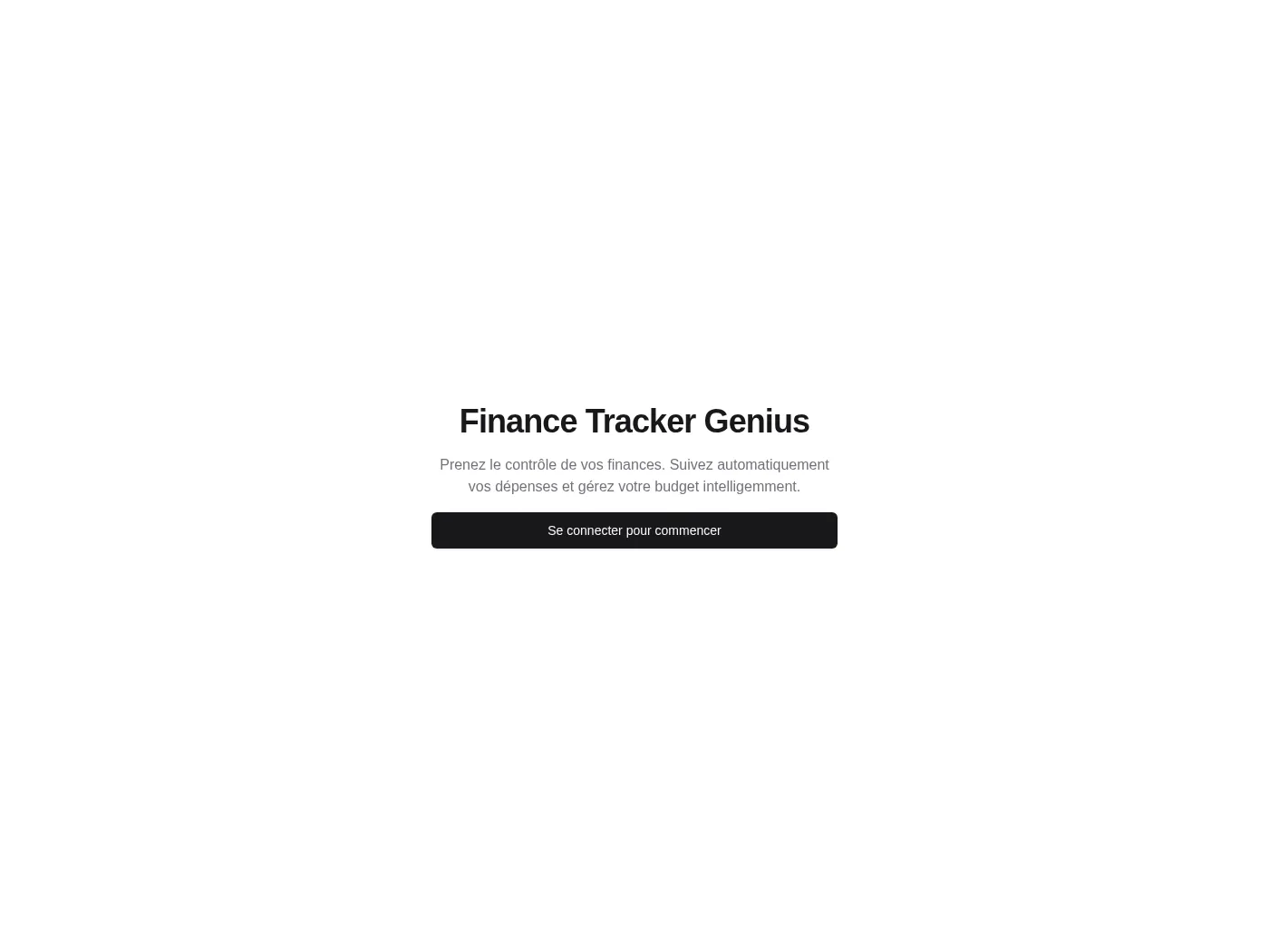 Finance Tracker Genius