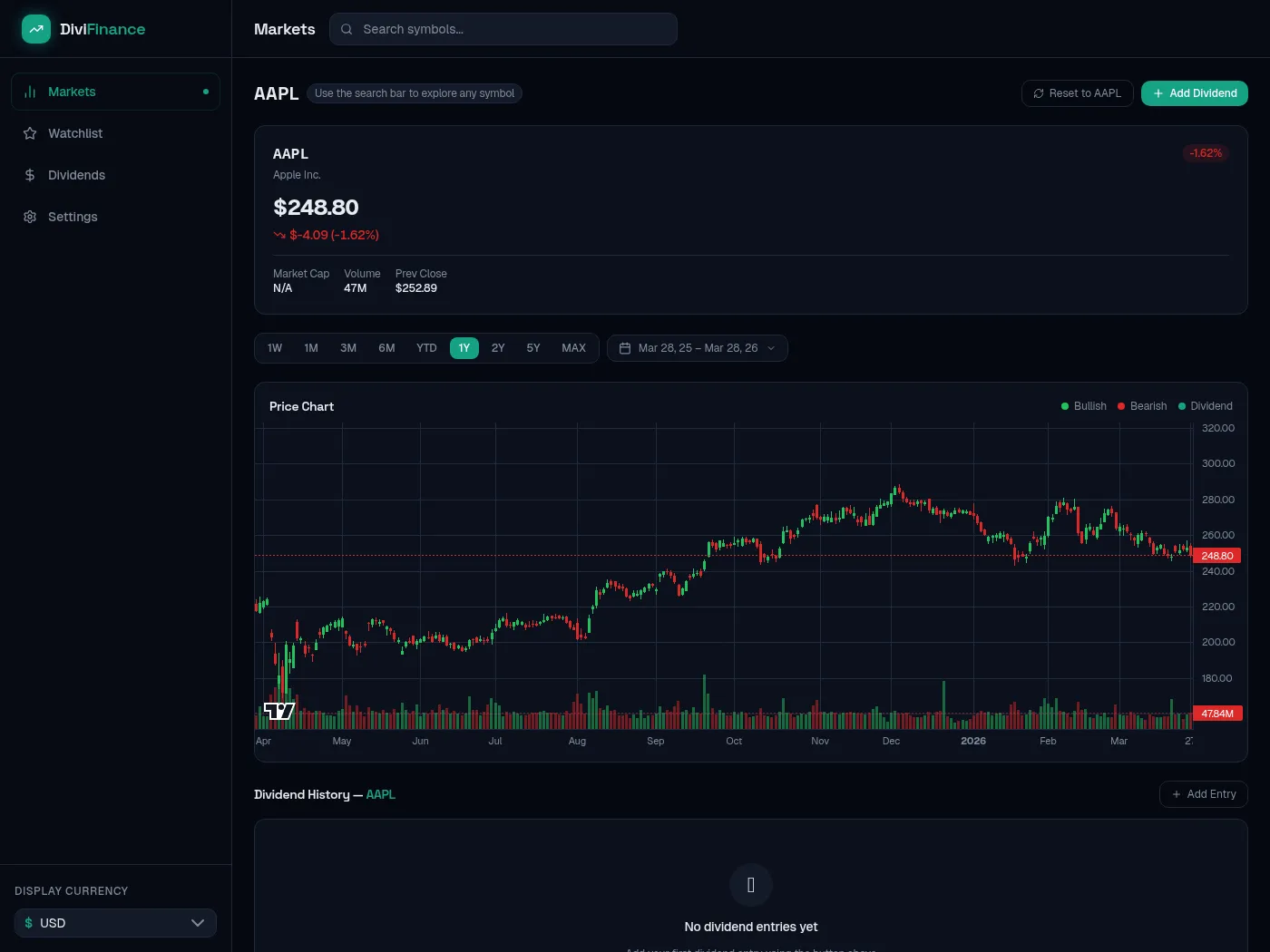 DiviFinance Tracker