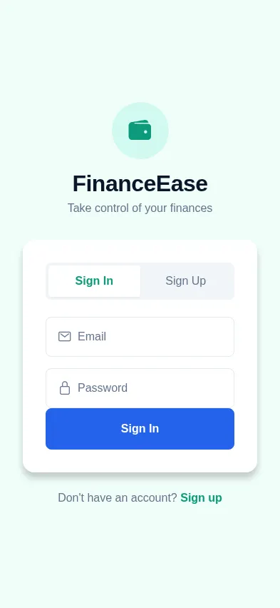 FinanceEase Tracker