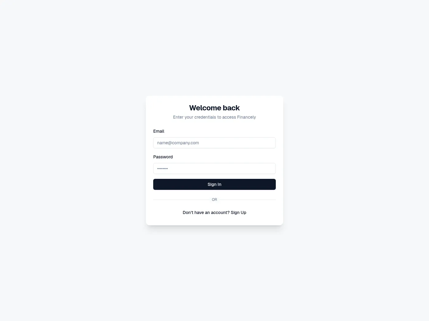 Financely Expense Manager