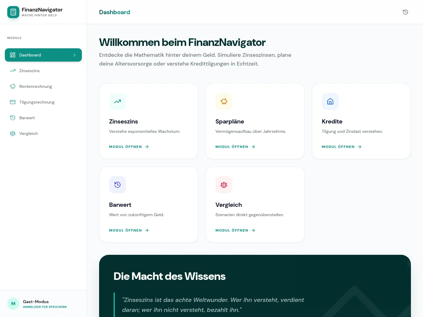FinanzNavigator Web App