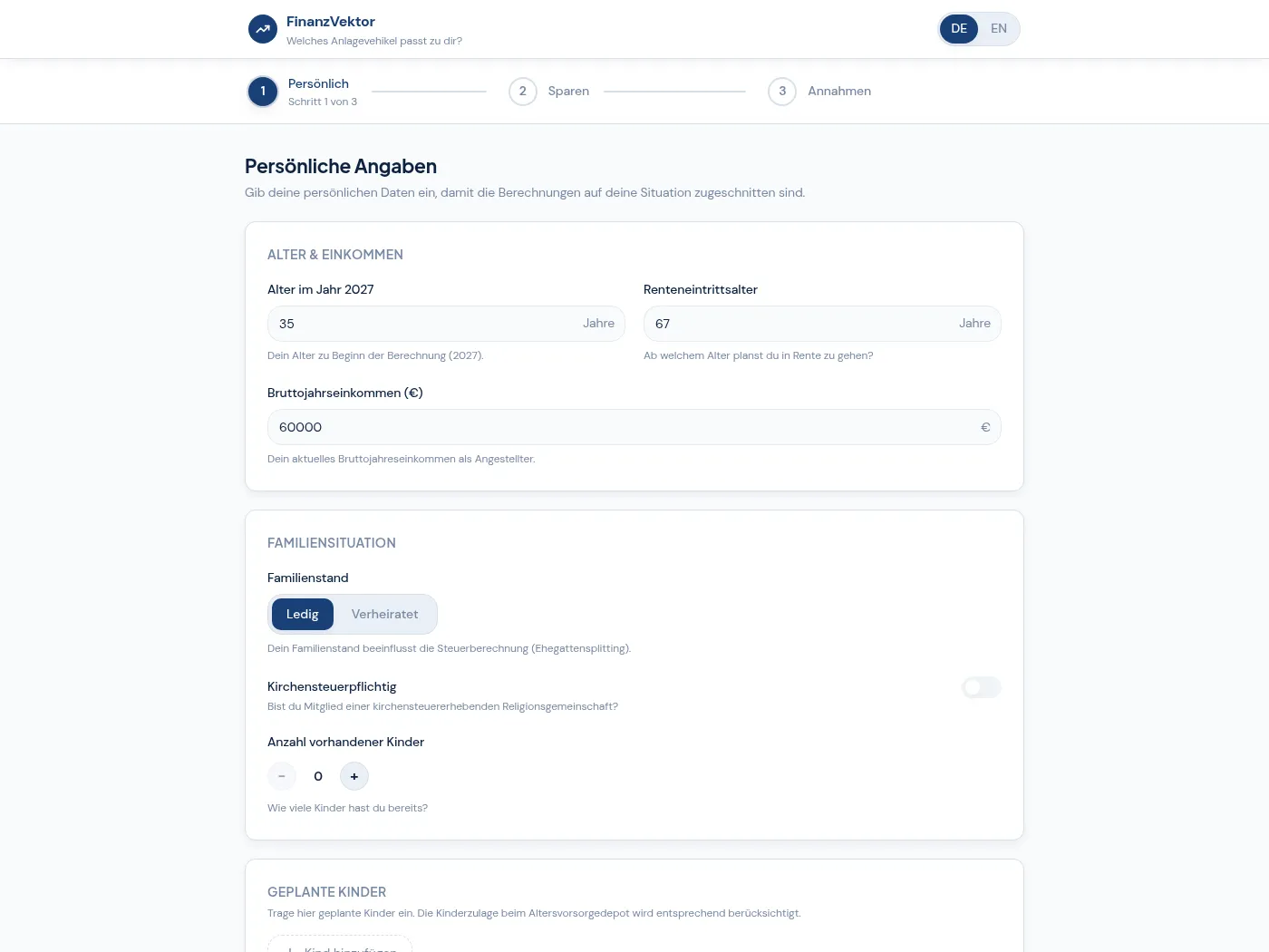 FinanzVektor Web App