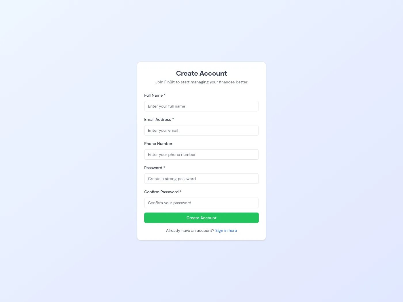FinBit Registration Flow Debug and Enhancement