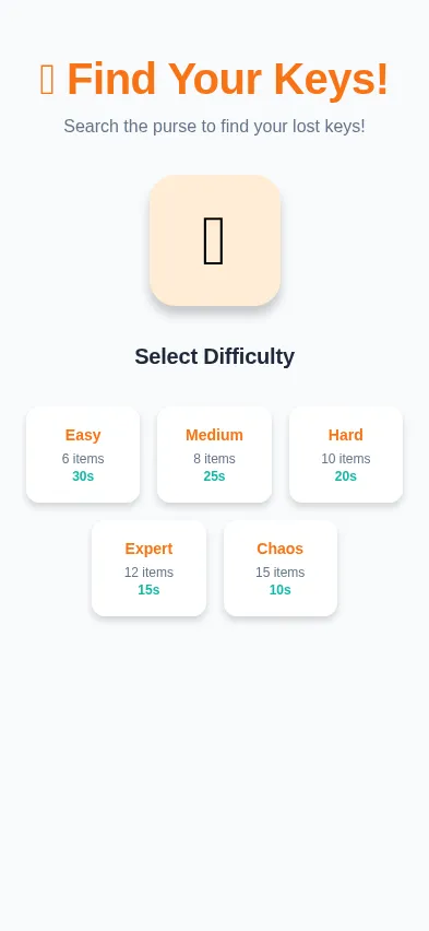 Find Your Keys Game
