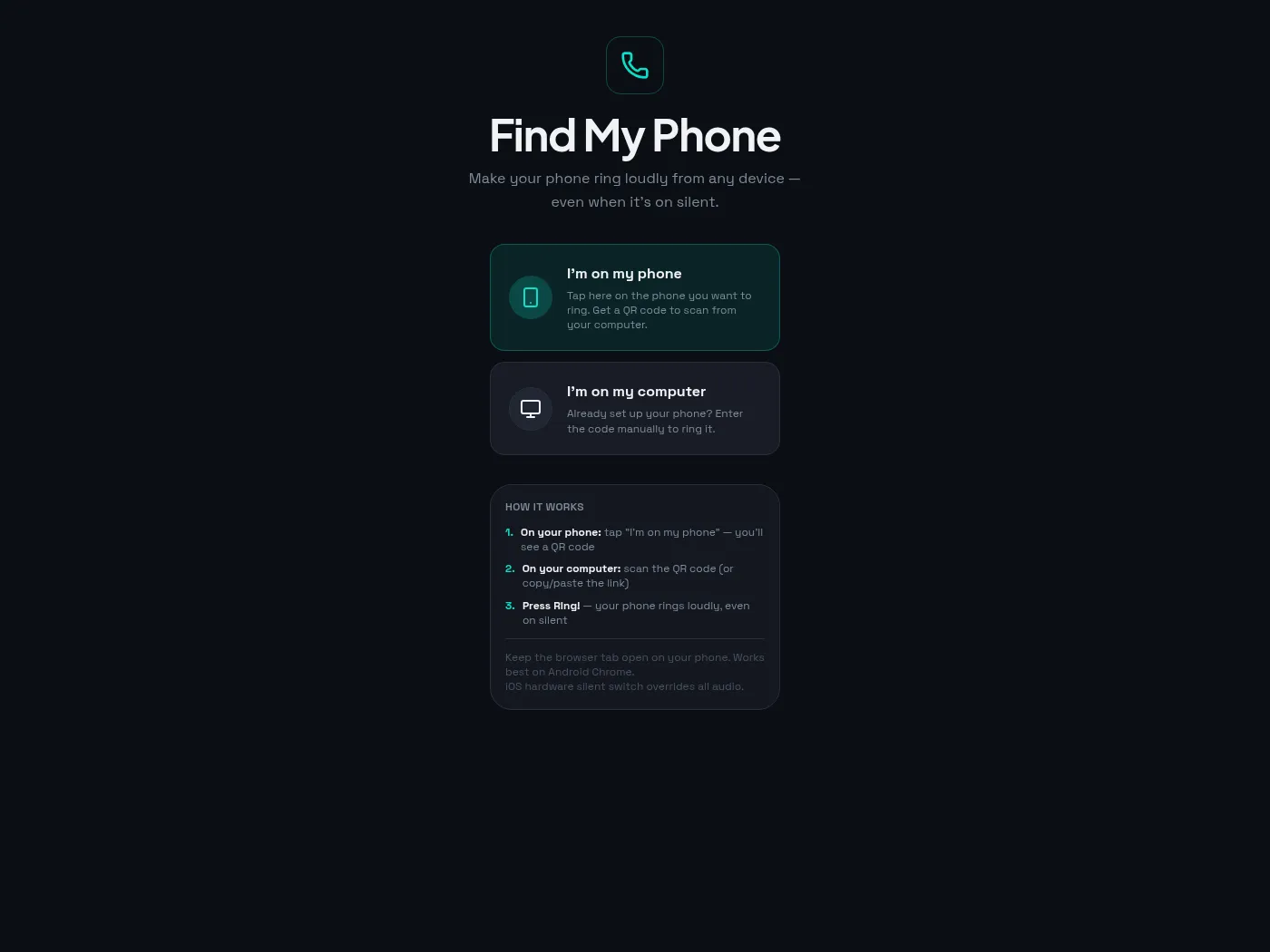 Find My Phone Web
