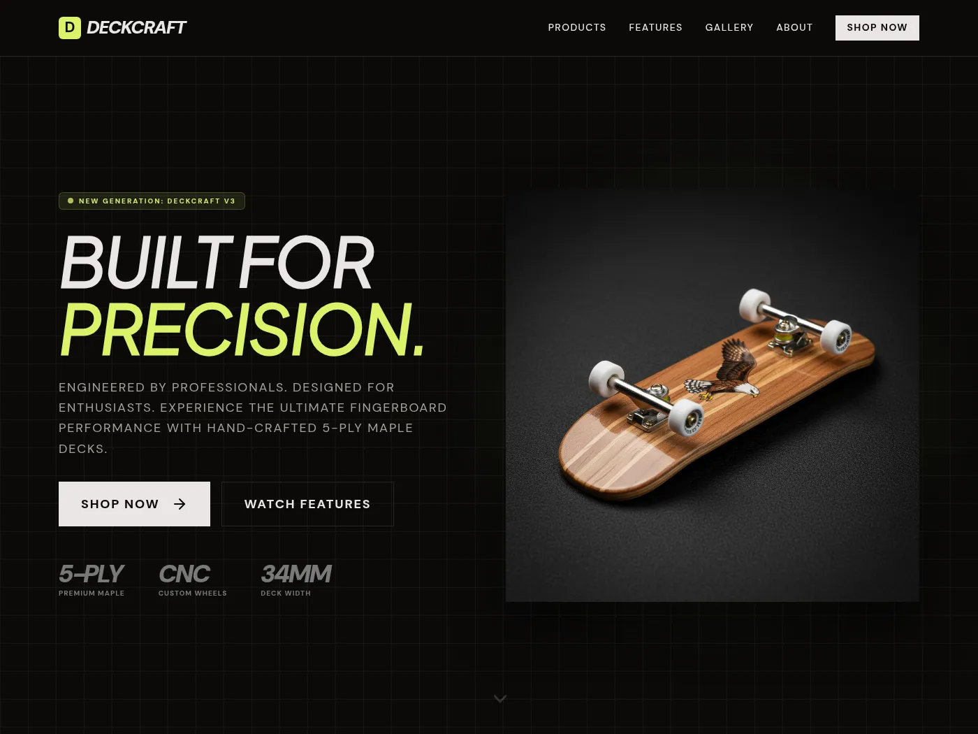 Finger Board Landing