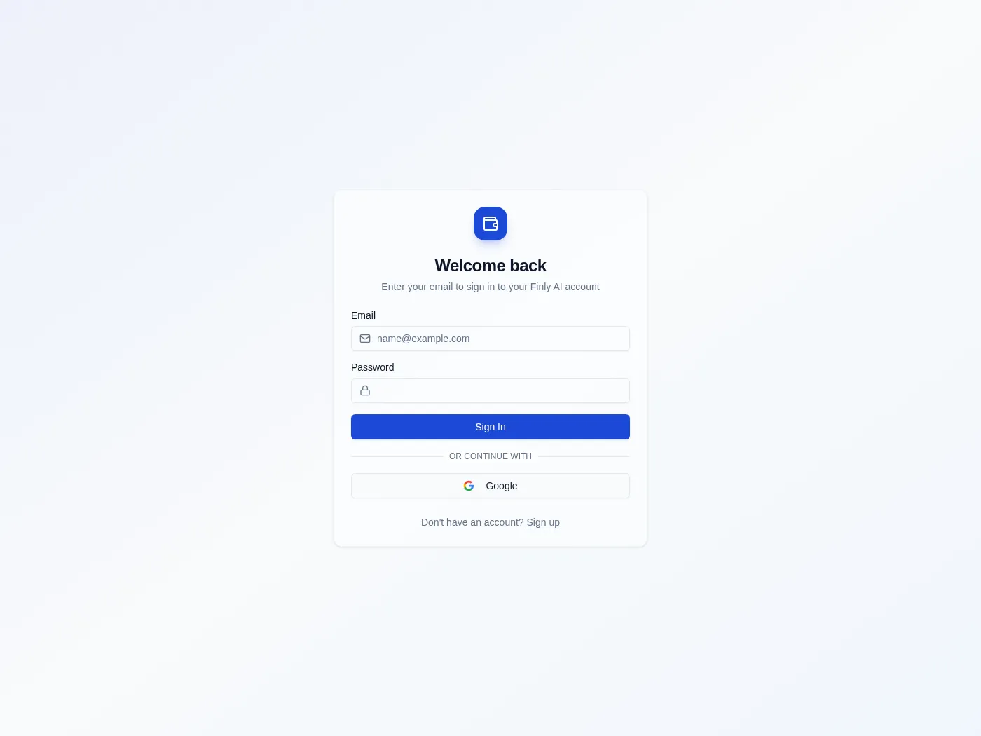 Finly AI Finance Assistant