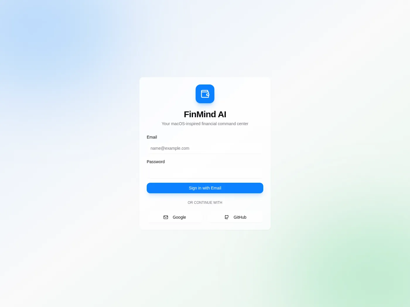 FinMind AI Finance App
