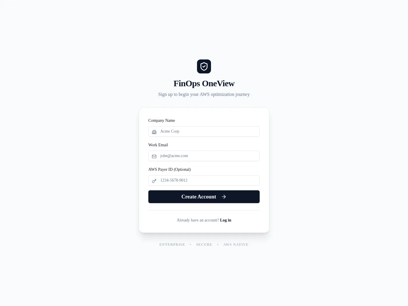 FinOps OneView Portal POC