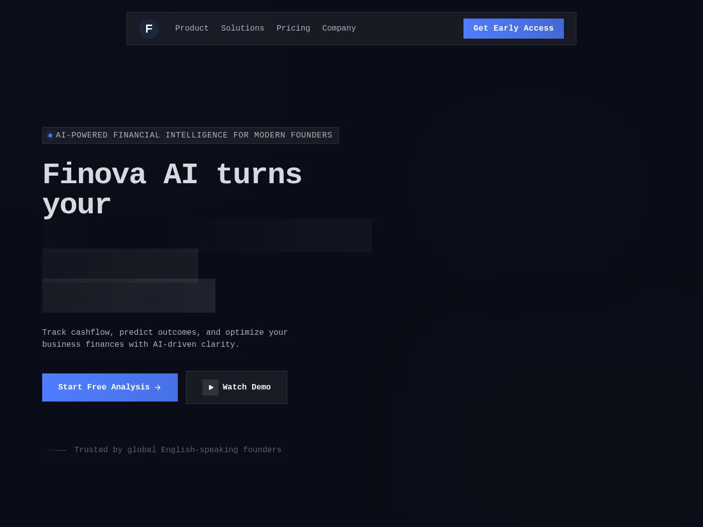 Finova AI Landing Hero