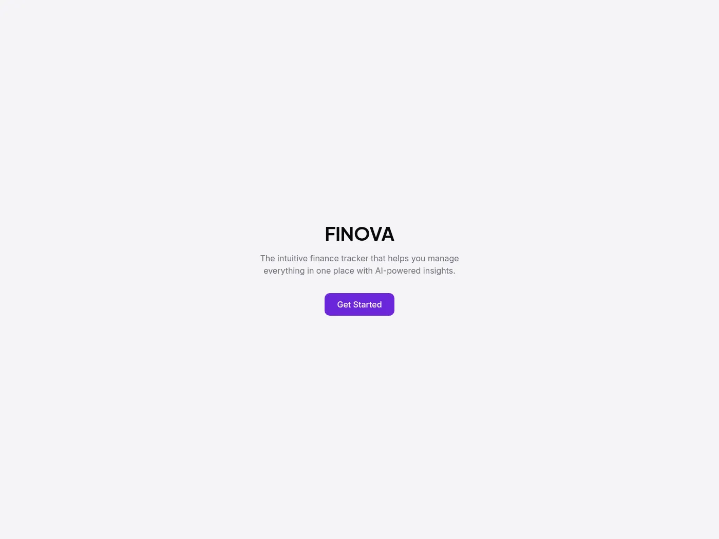 FINOVA Finance Tracker