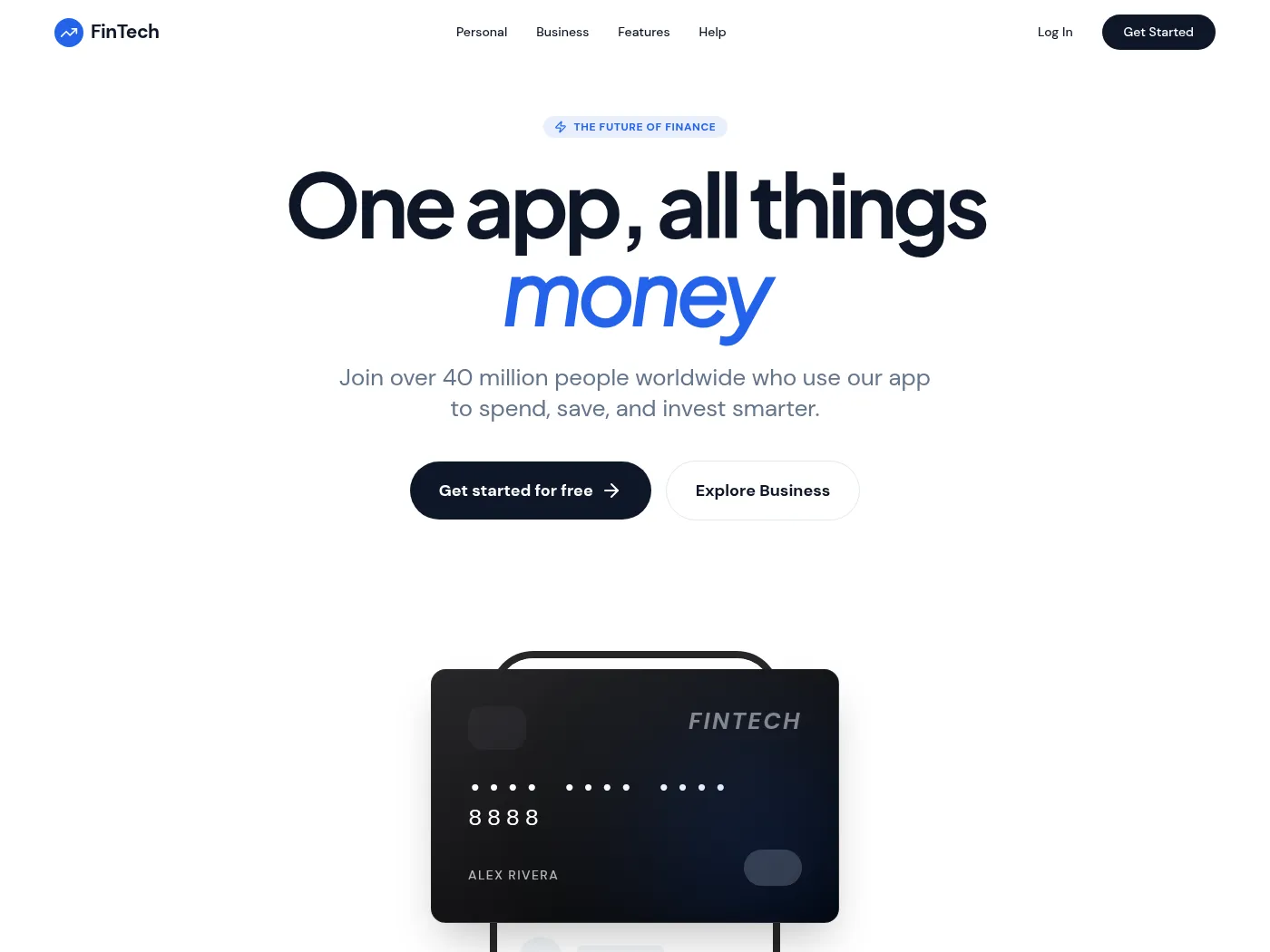 FinTech Landing Page
