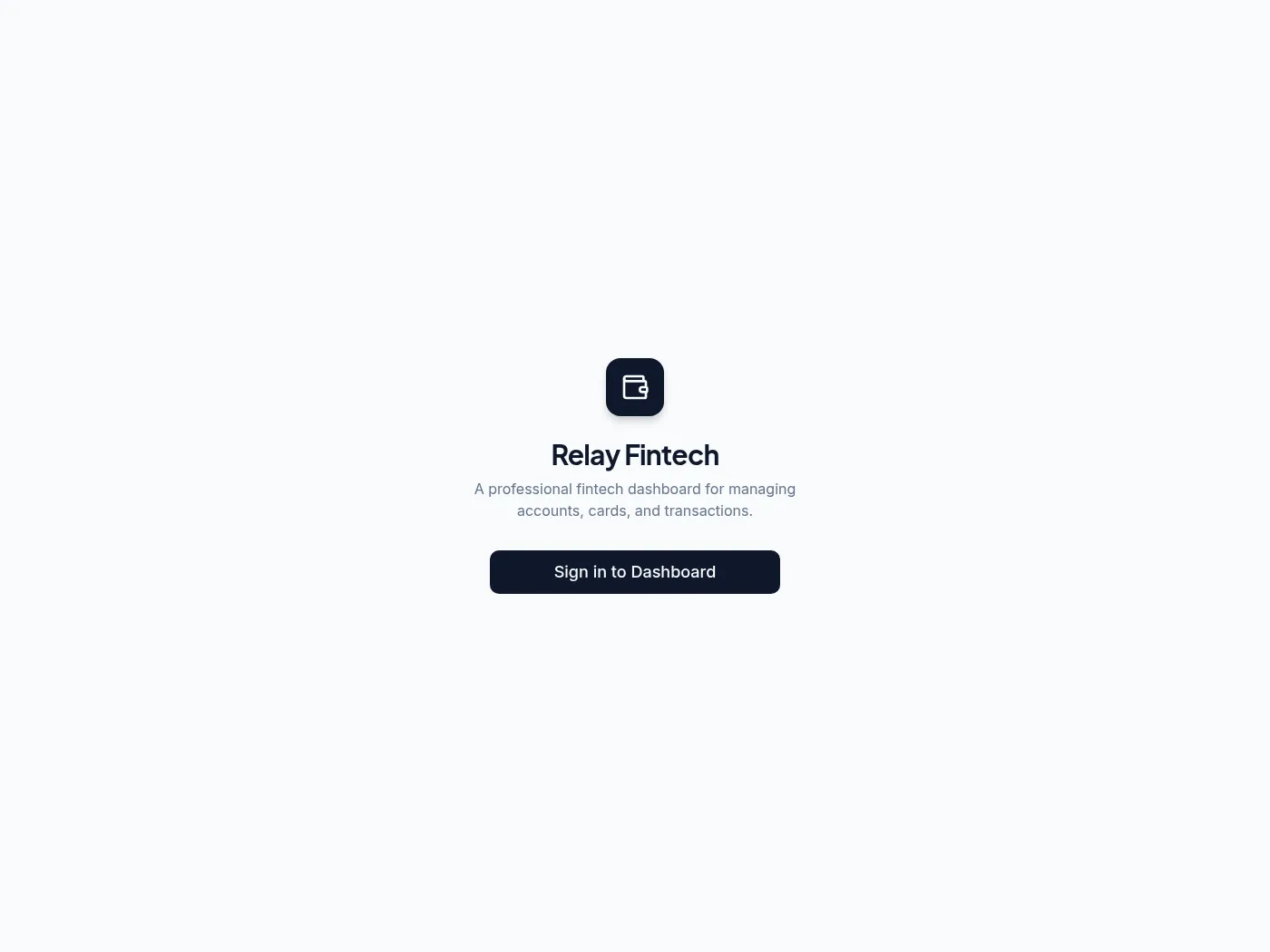 Fintech Relay Dashboard