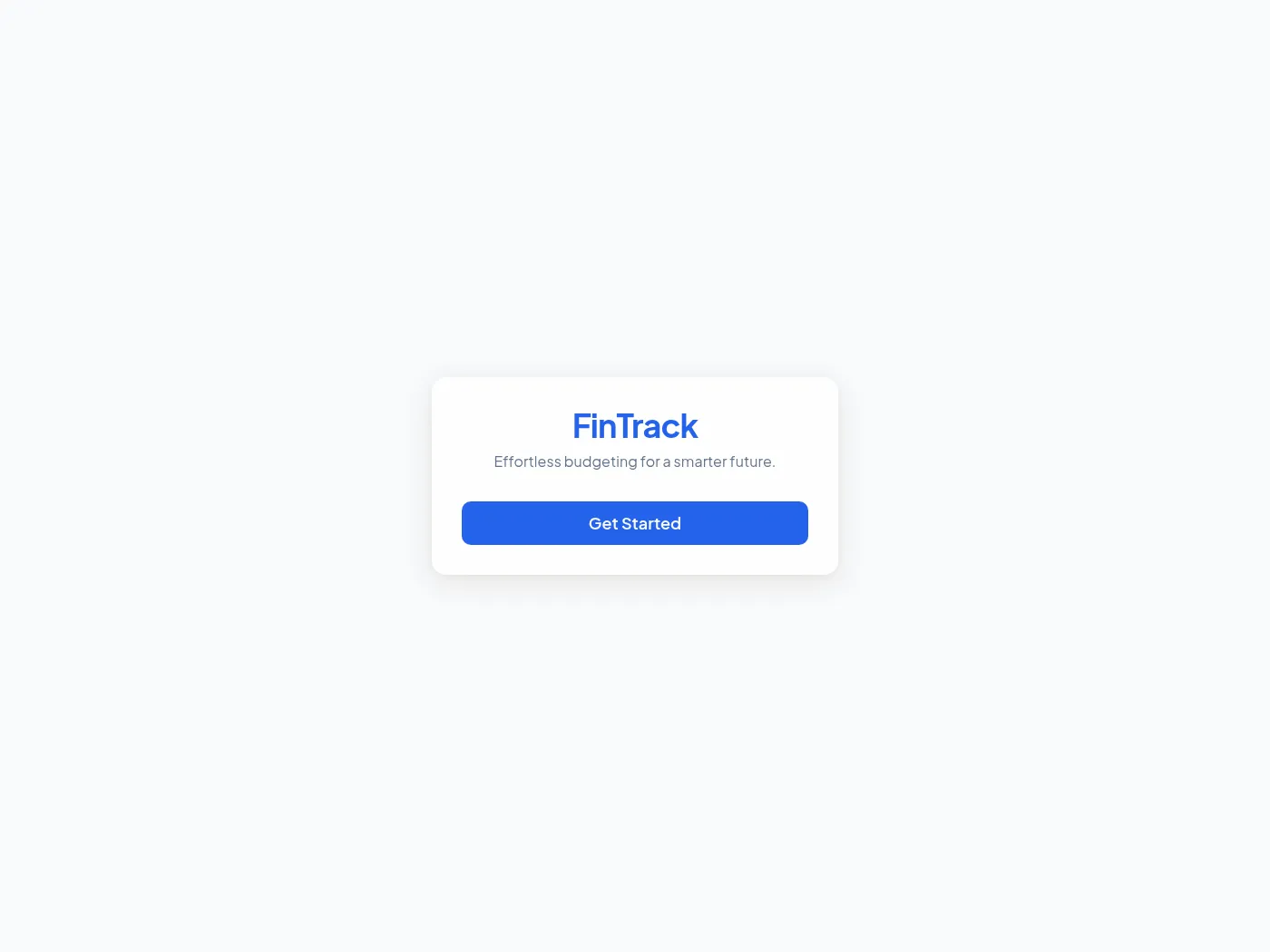 FinTrack Dashboard