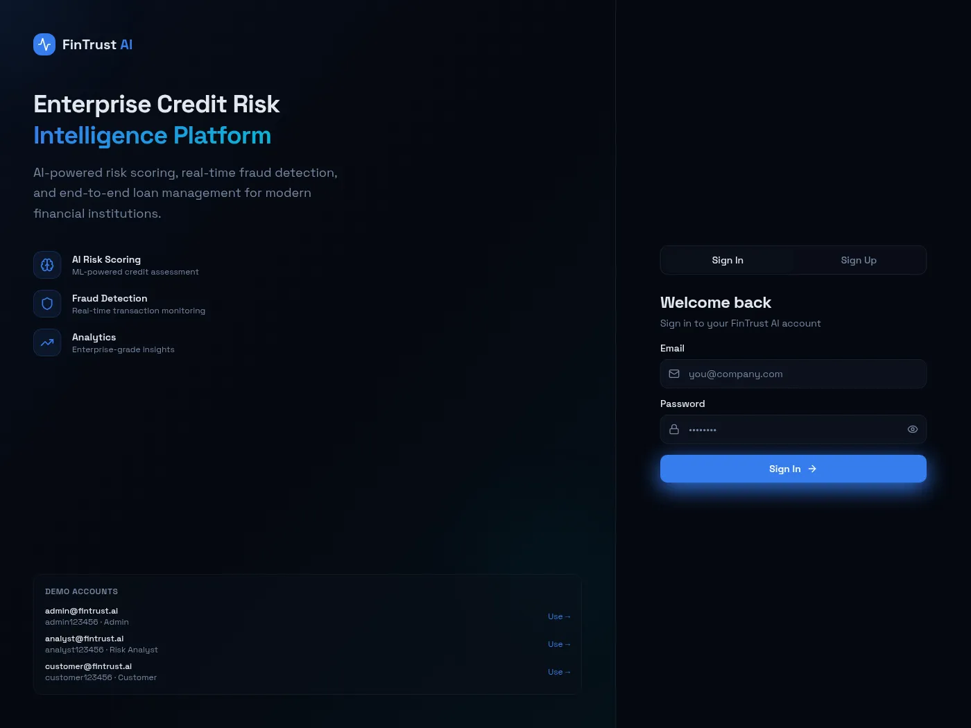 FinTrust AI Platform