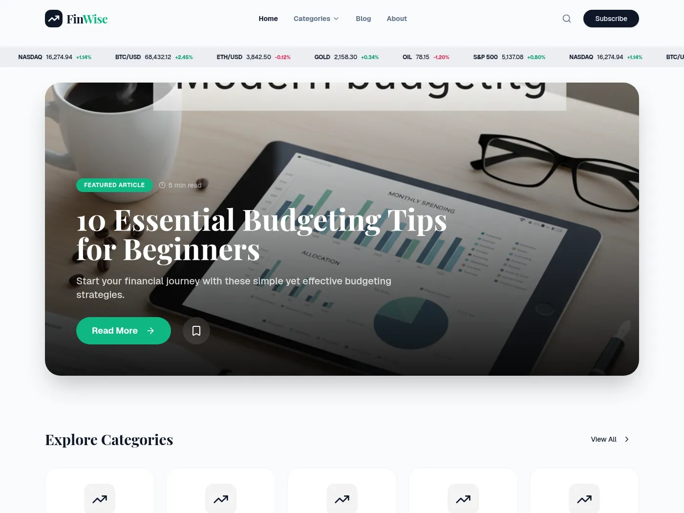 FinWise Blog Platform