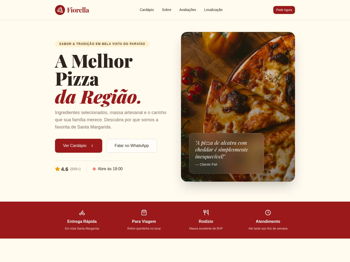 Fiorella Pizzaria Web