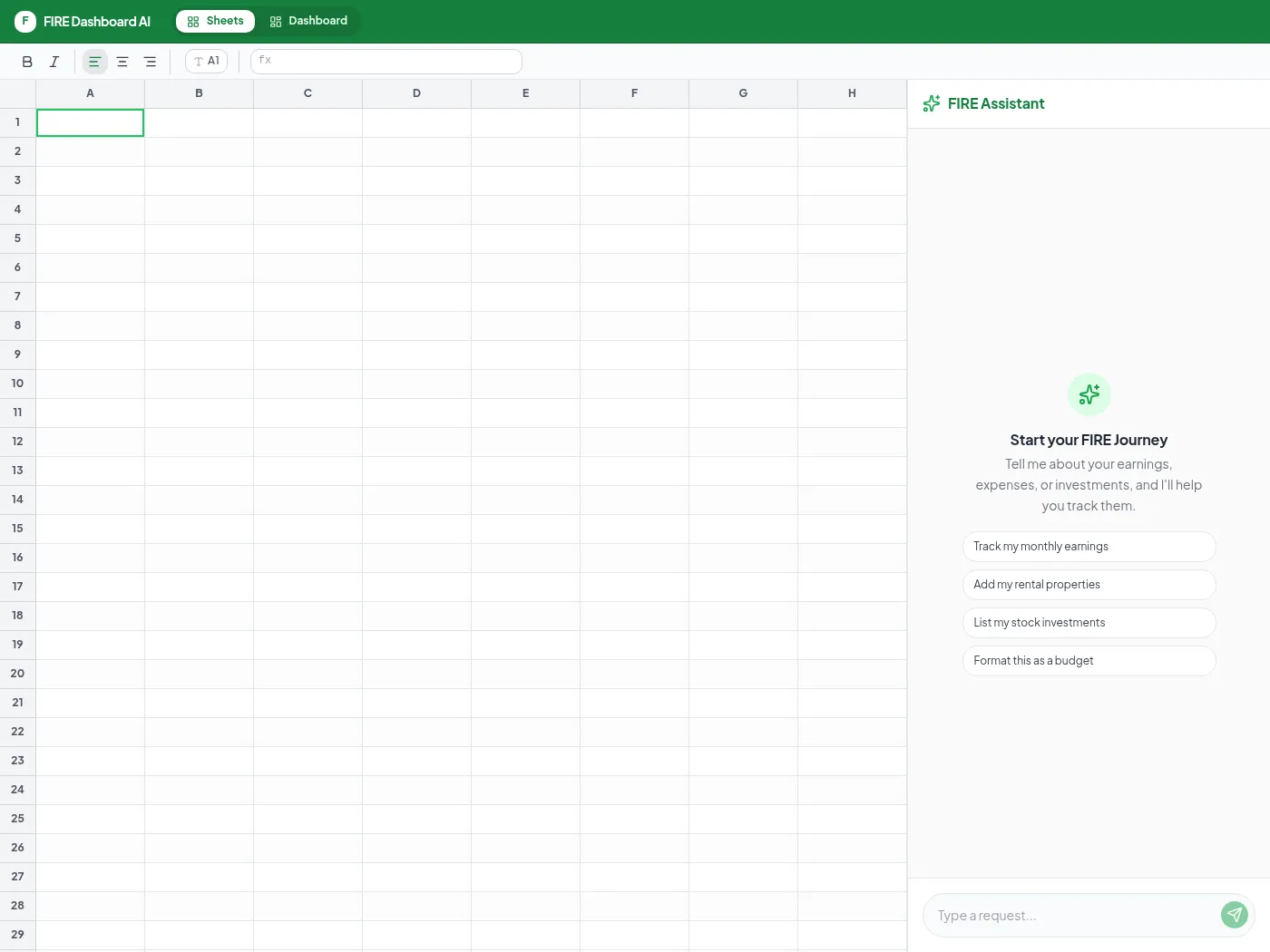 FIRE Excel Dashboard