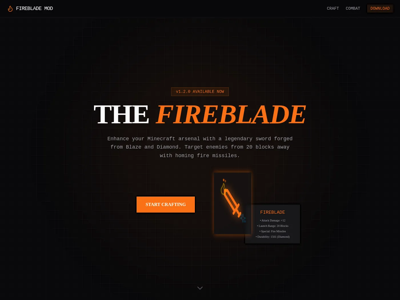 Fireblade Sword Mod