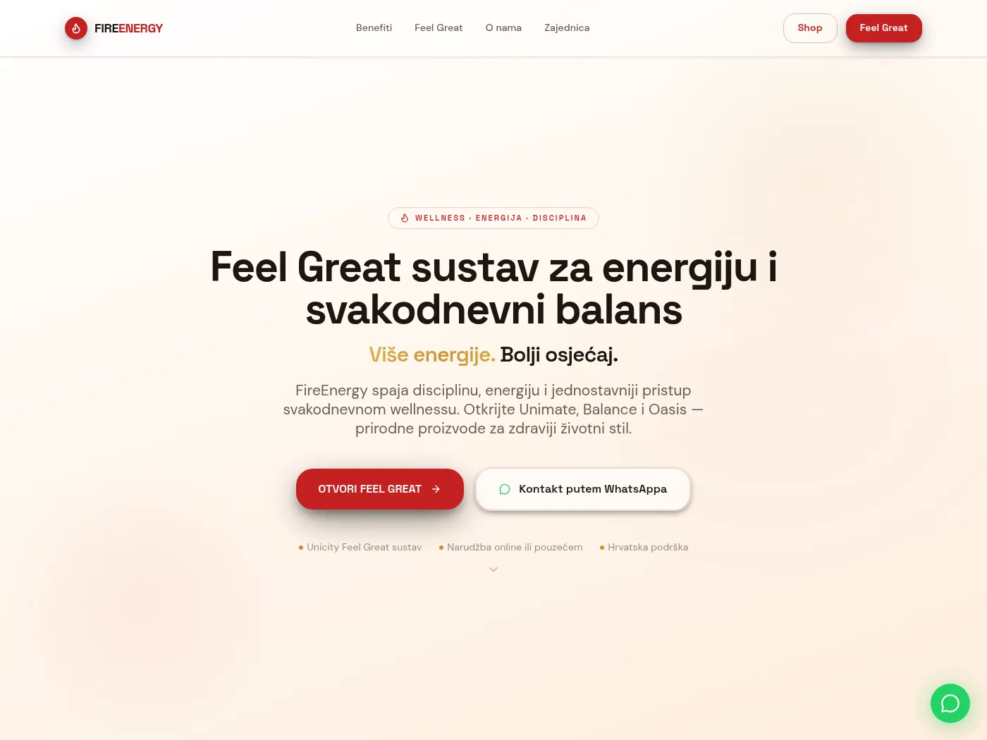 FireEnergy Wellness Landing