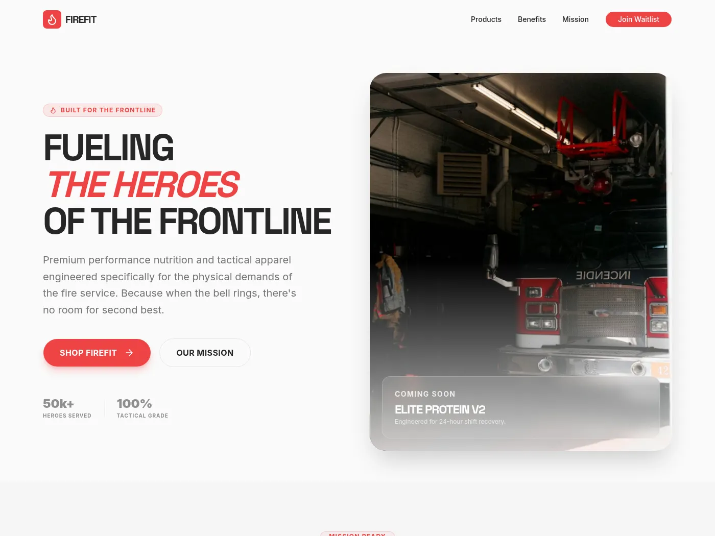 FireFit Brand Landing