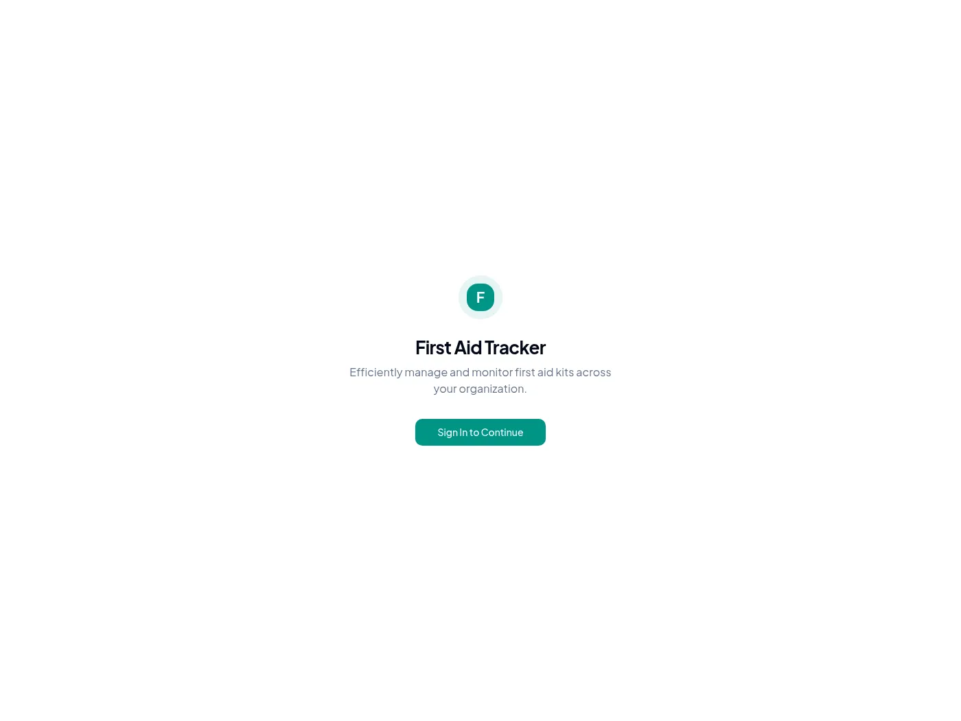 First Aid Kit Tracker