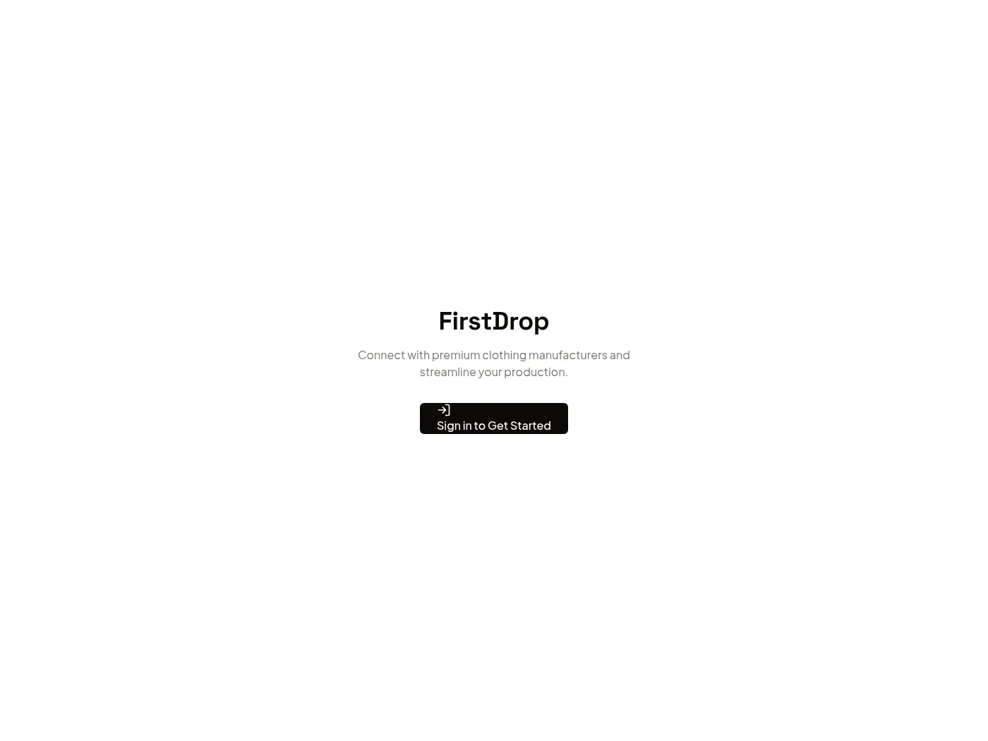 FirstDrop Clothing Sourcing