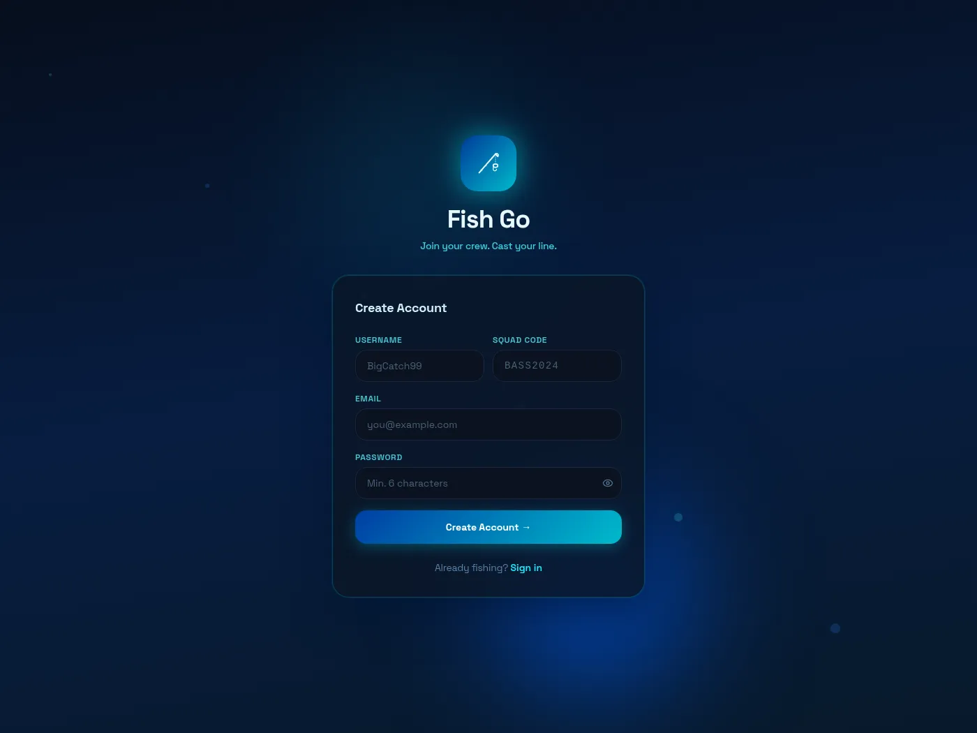 Fish Go Catch Tracker