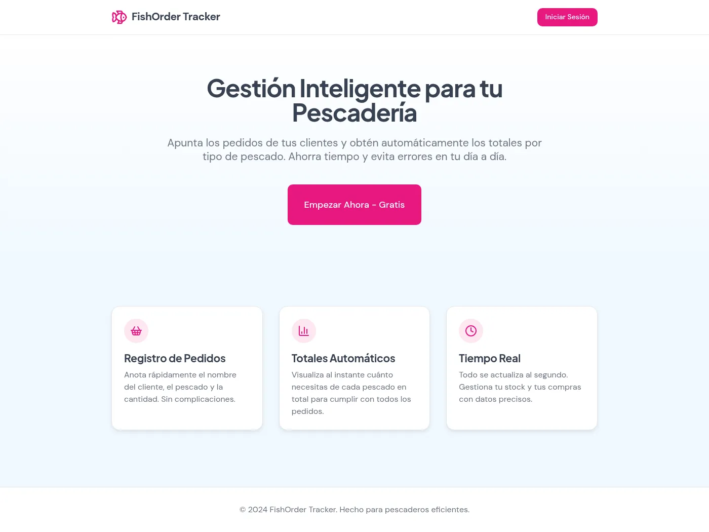 FishOrder Tracker