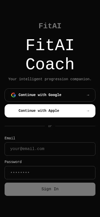 FitAI Progression Coach