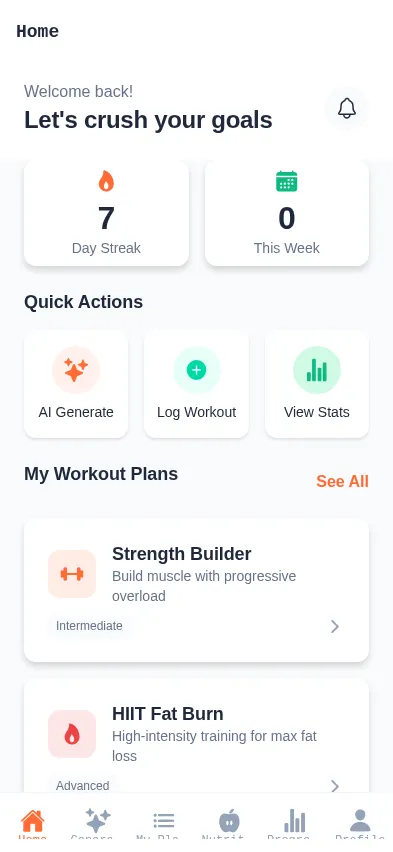 FitAI Planner