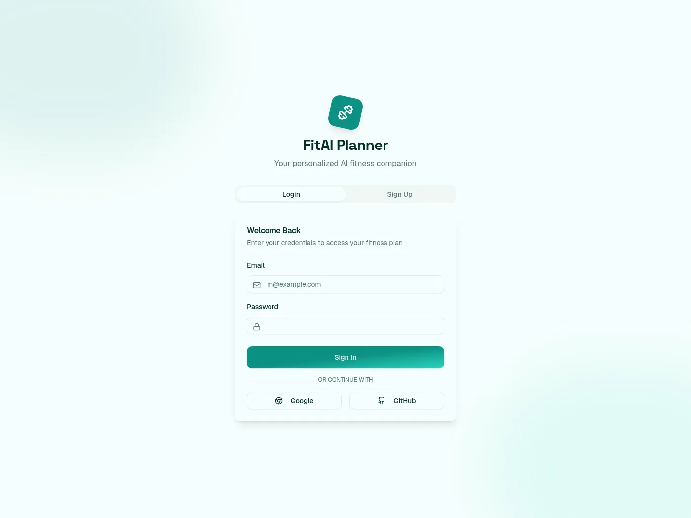 FitAI Planner