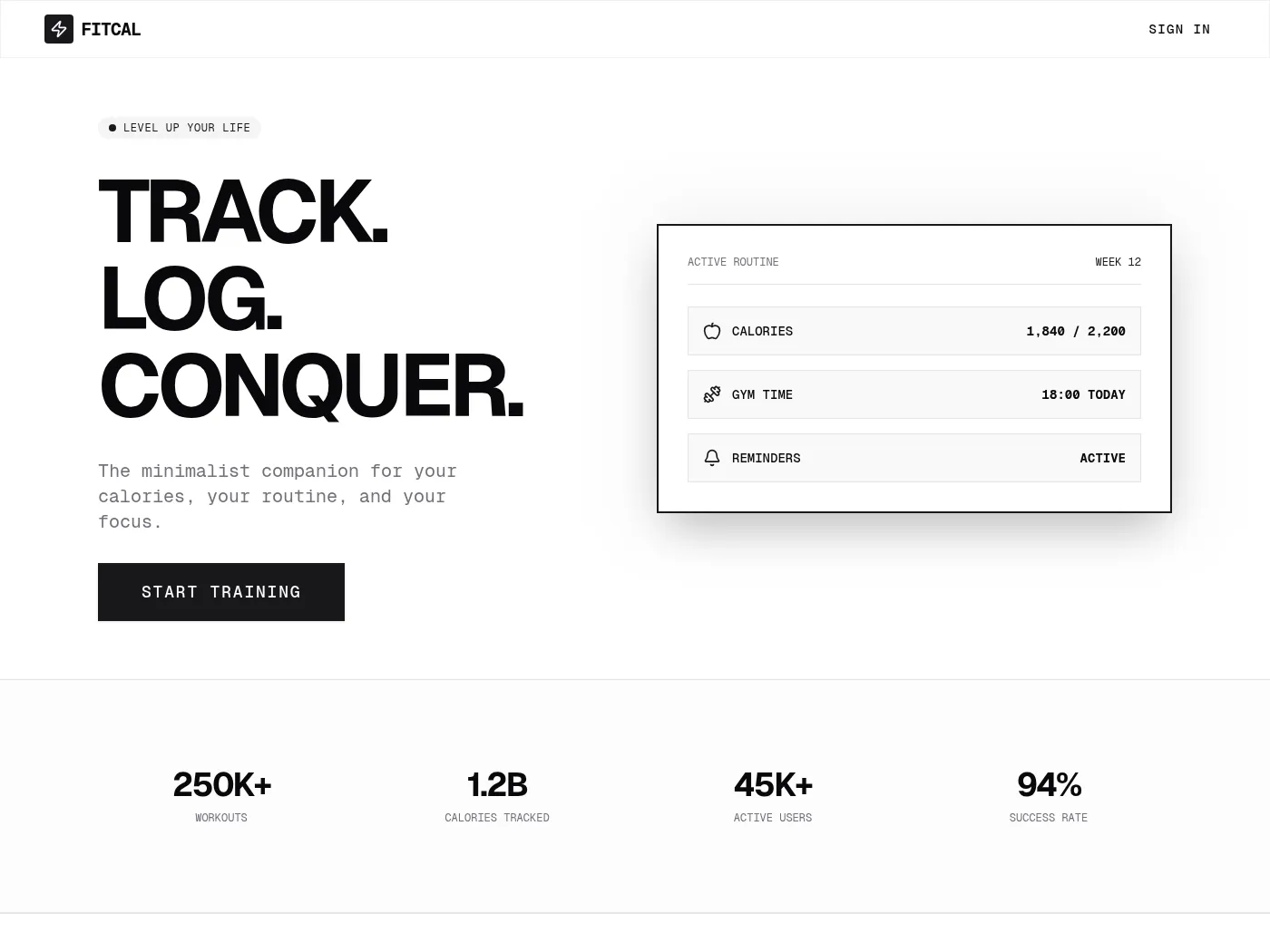 FitCal Tracker