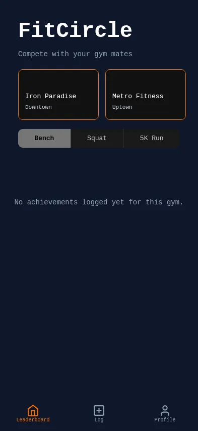 FitCircle Tracker