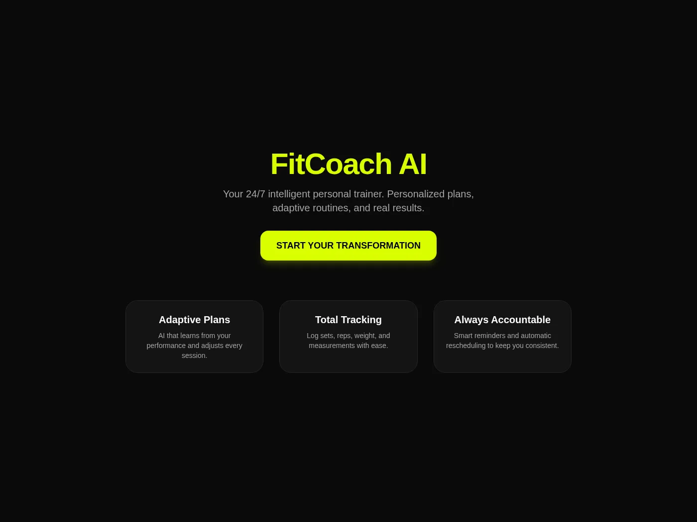 FitCoach AI