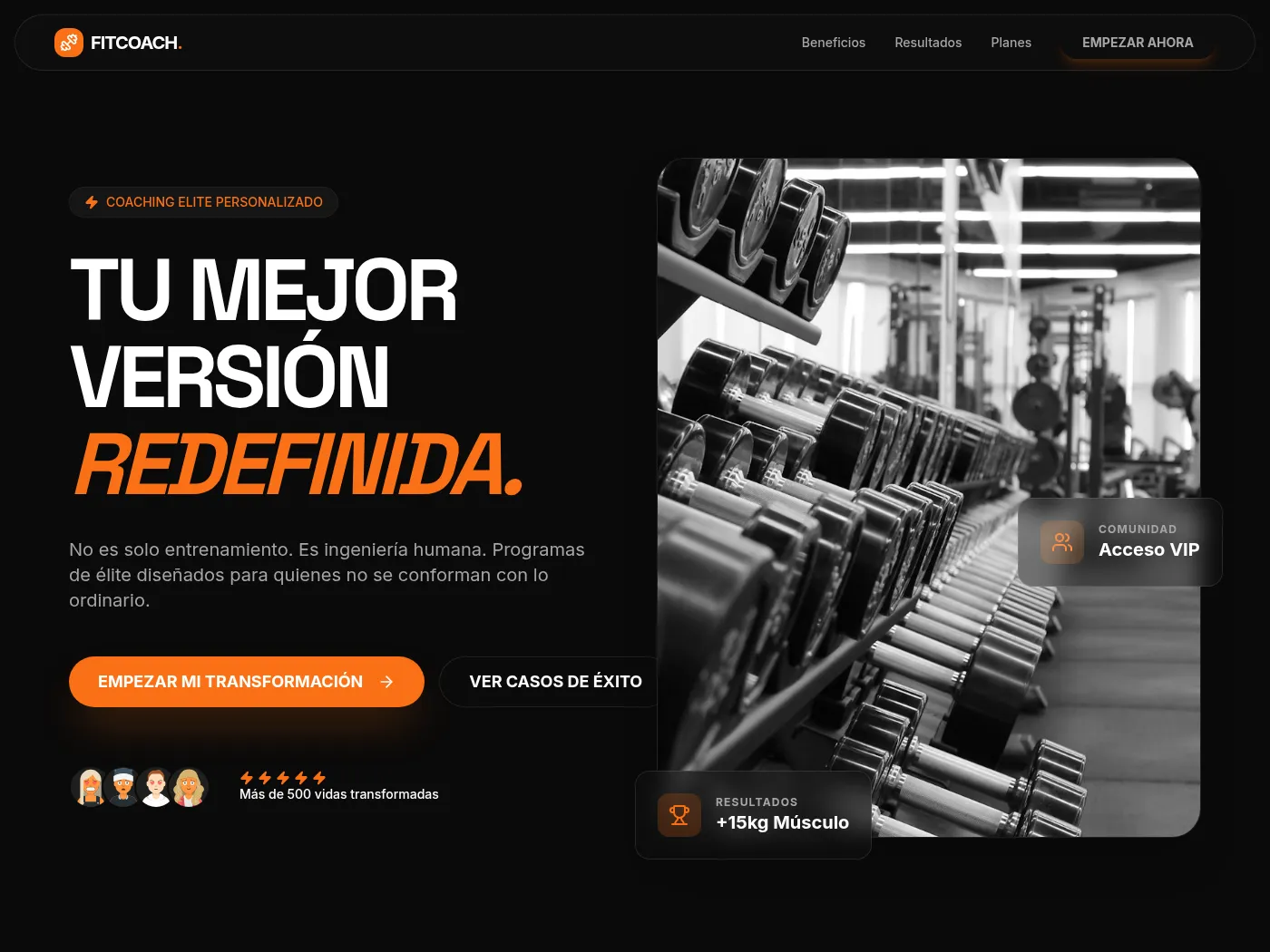 FitCoach Landing Page