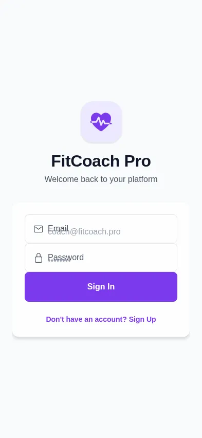 FitCoach Pro Platform