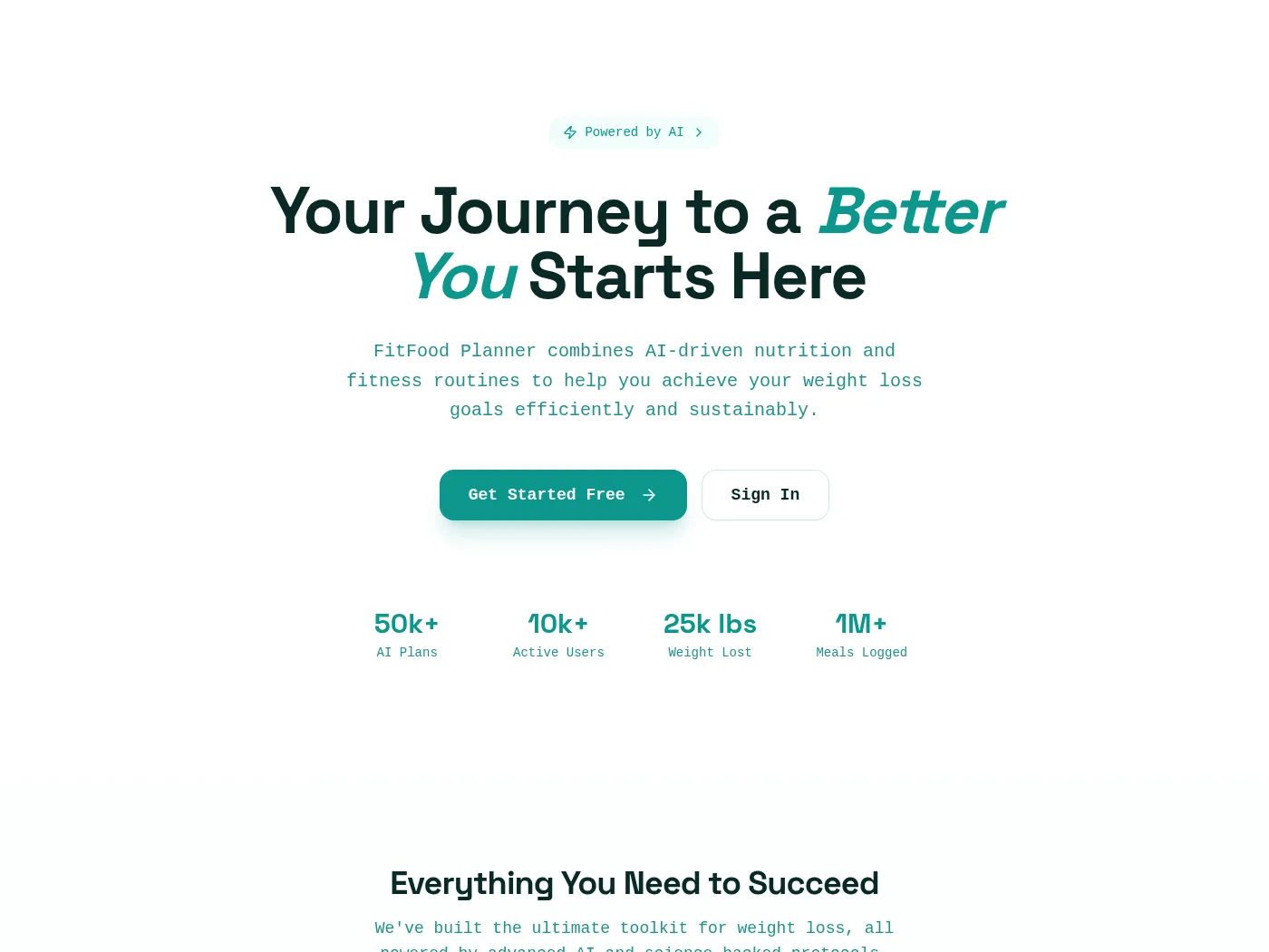 FitFood Planner