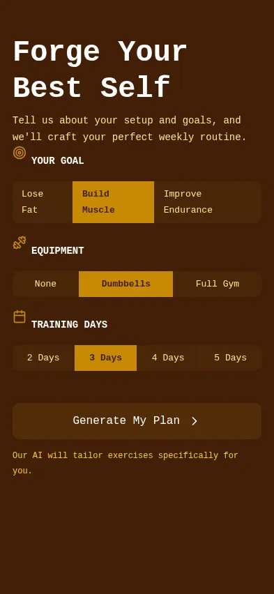 FitForge AI Coach