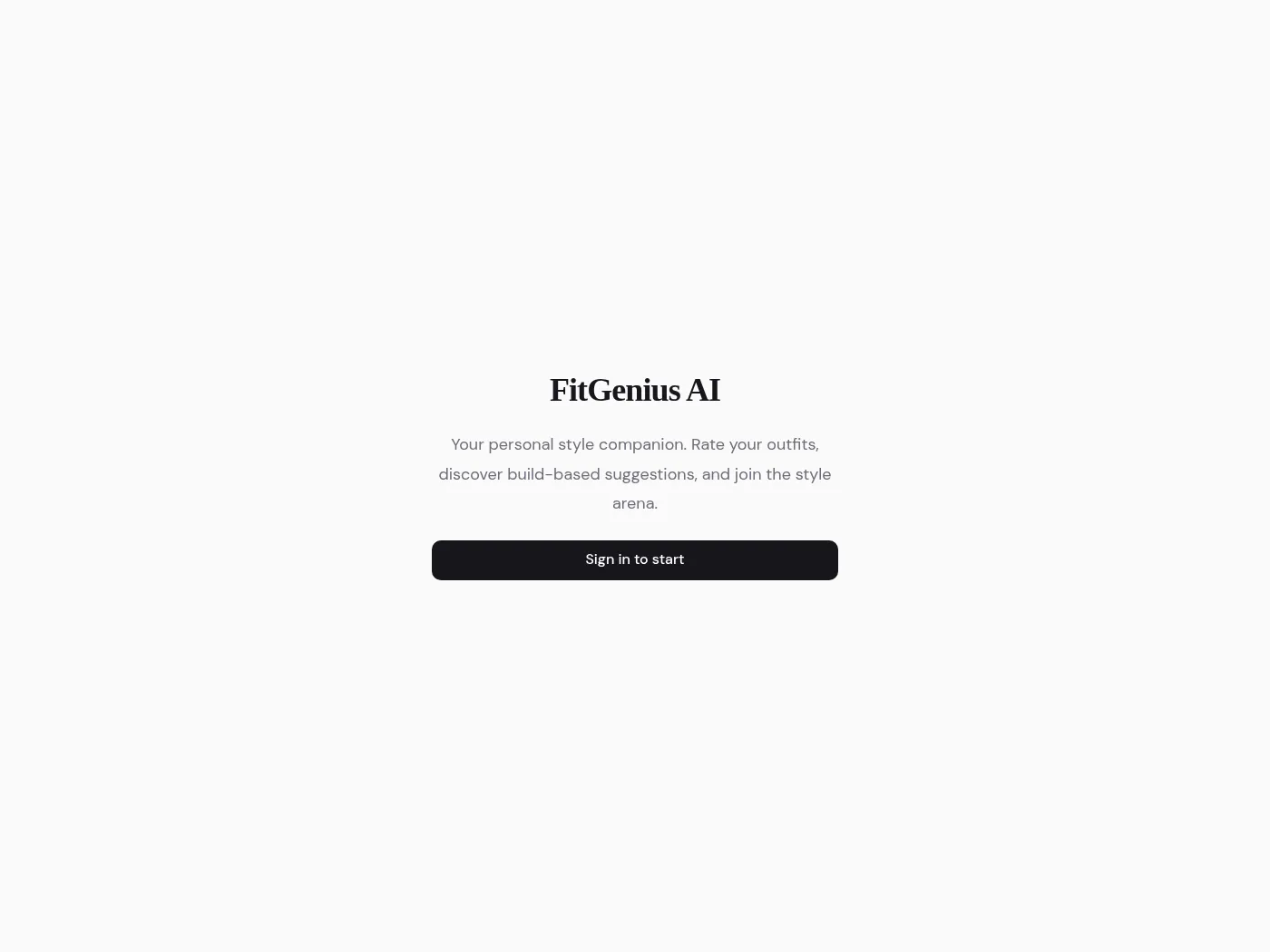 FitGenius AI Style App