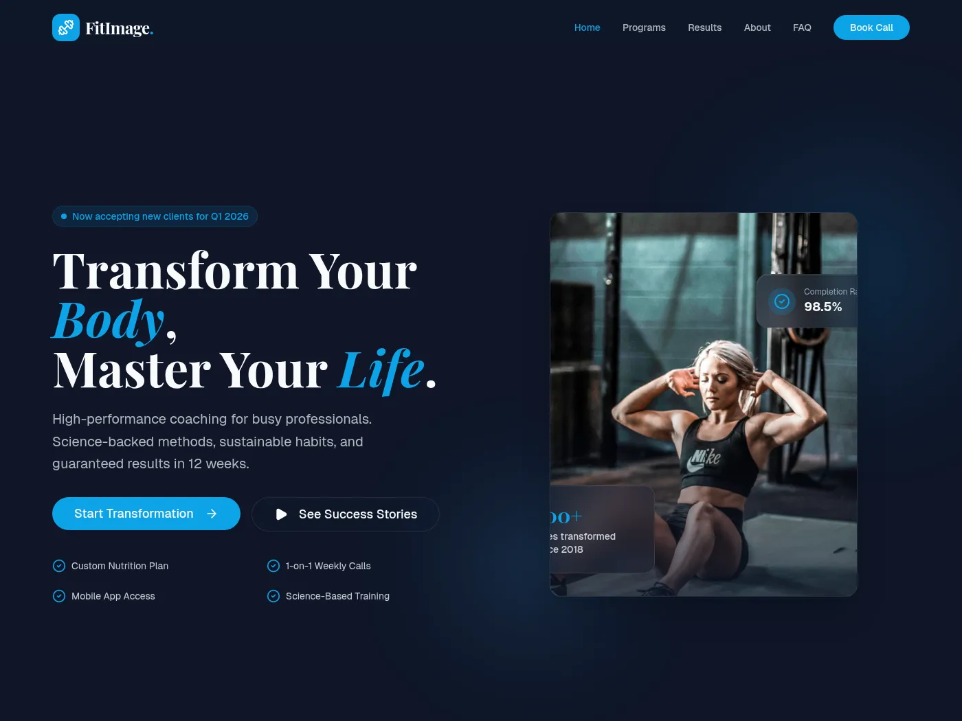 FitImage Coaching Site