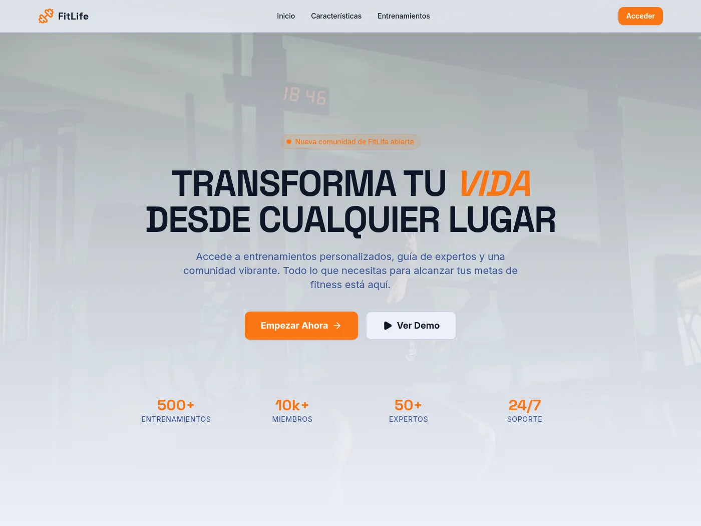 FitLife Web Portal