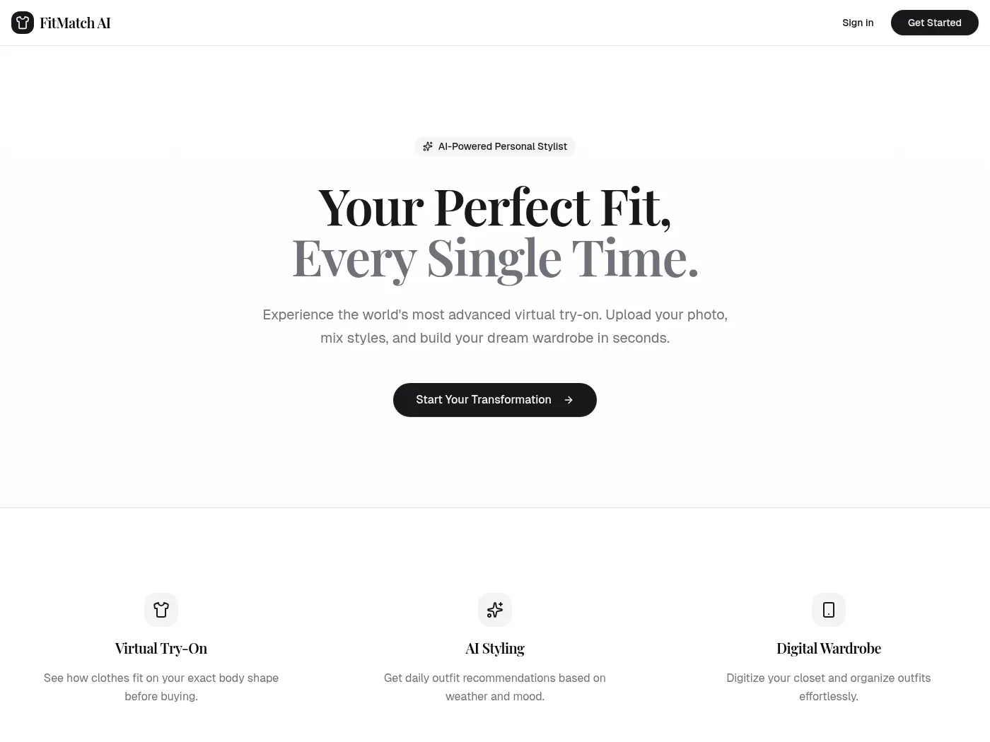 FitMatch AI Wardrobe