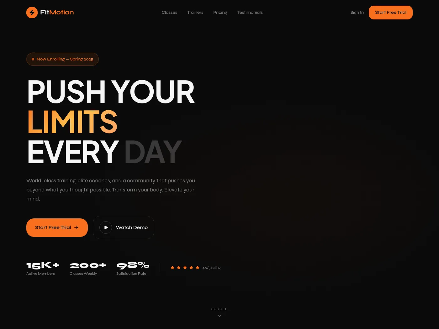 FitMotion Landing Page