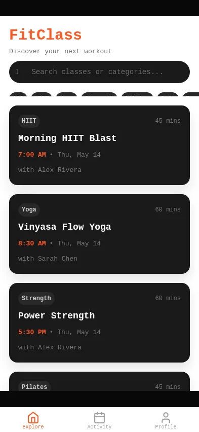 FitClass Manager