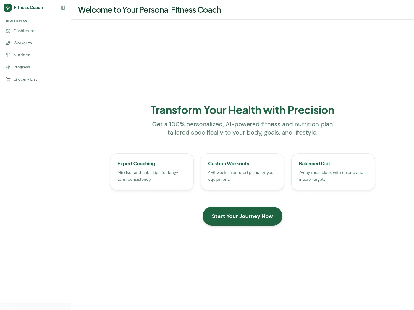 Personalized Fitness Coach