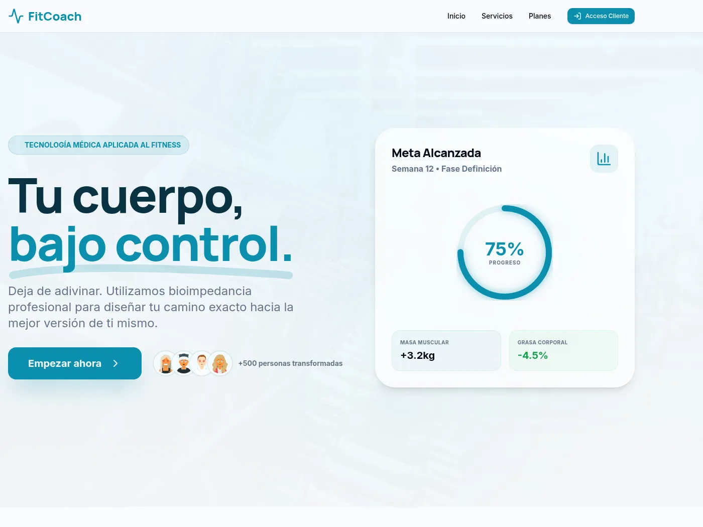 FitCoach Landing Page